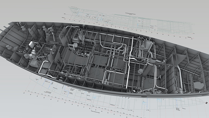 Yacht system engineering - NAVYK - Yacht drawing, diagrams and routing