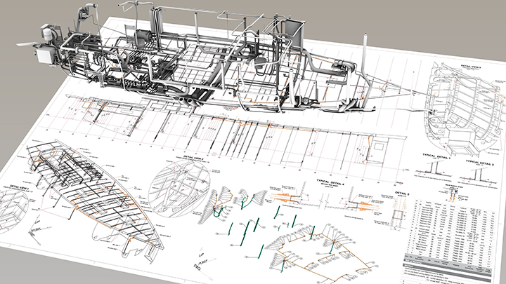 Yacht system engineering - NAVYK - Yacht drawing, diagrams and routing