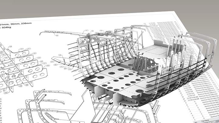 Marine engineering - NAVYK - Naval architecture, Yacht drawing