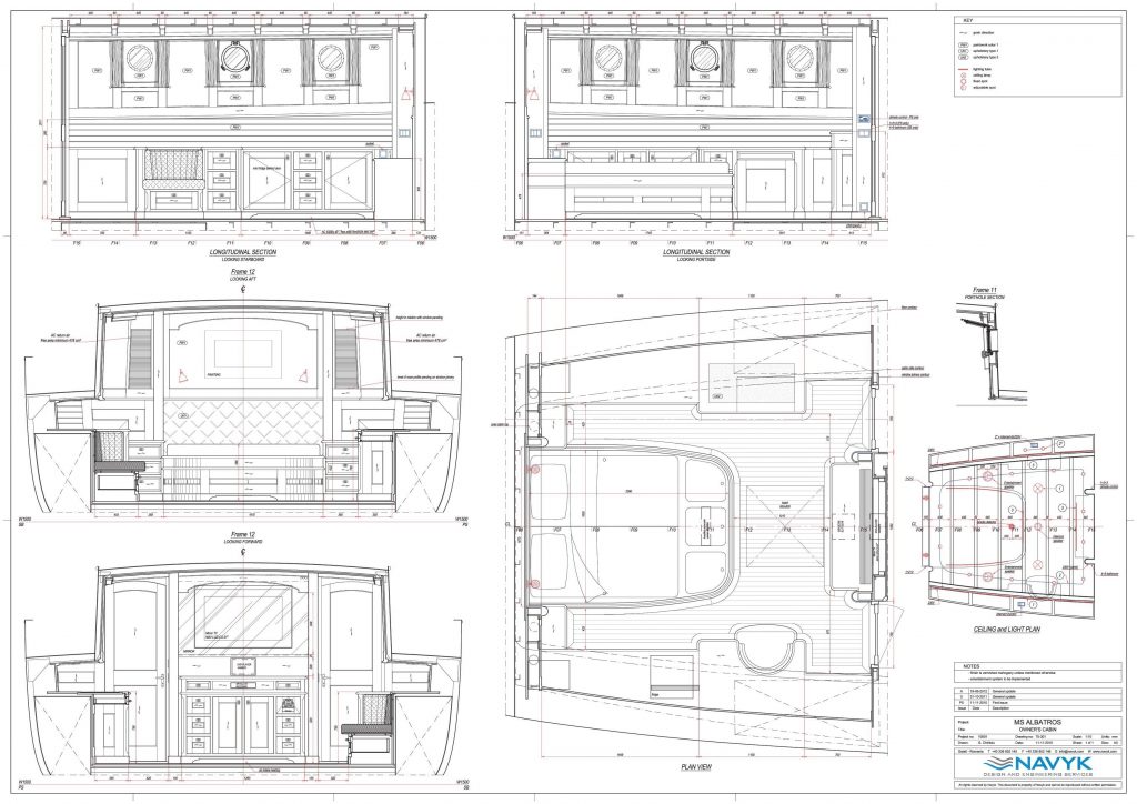 Interior yacht design - NAVYK - Interior engineering, 3D Yacht